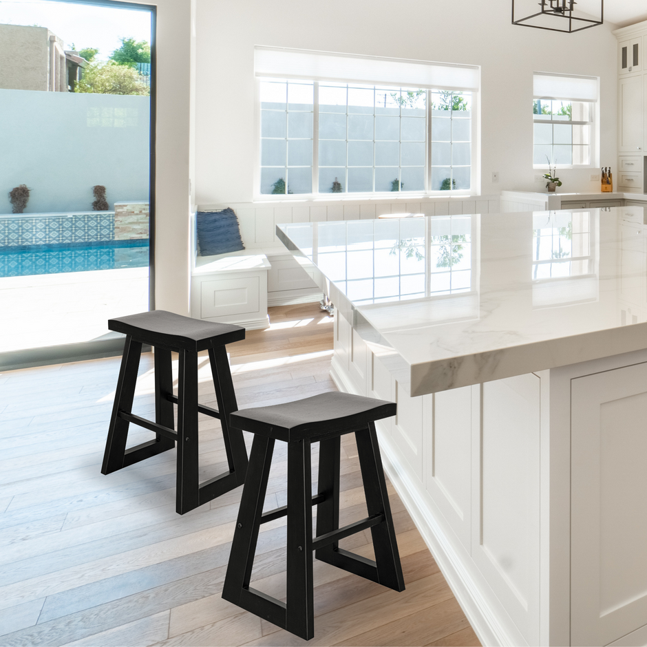 Modern Wood Counter Barstools - Harmonie Workshop